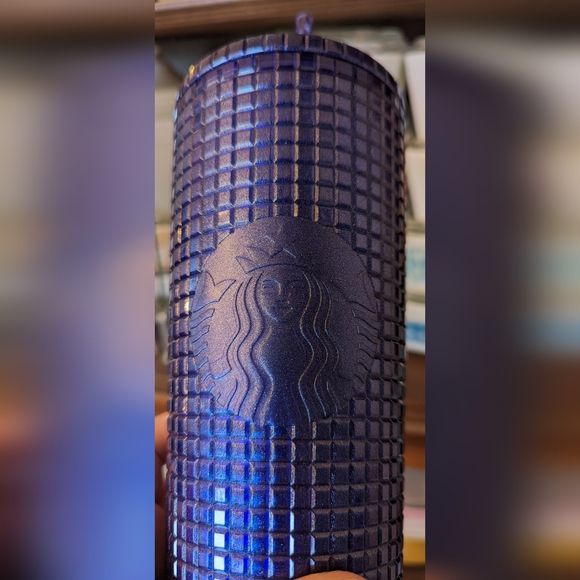 Starbucks | Kitchen | Cobalt Grid Tumbler Starbucks Nwt 24 Oz | Poshmark